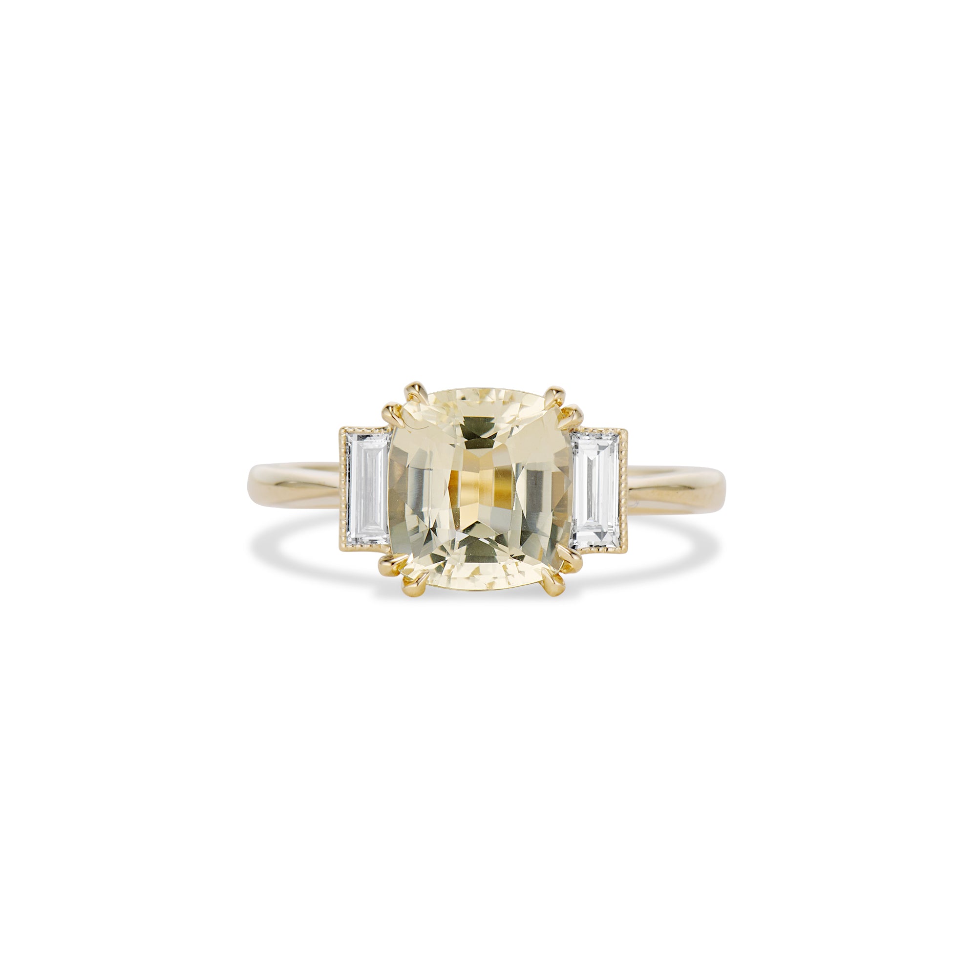 2.27 Carat Yellow Sapphire Allie Ring Ashley Zhang Jewelry