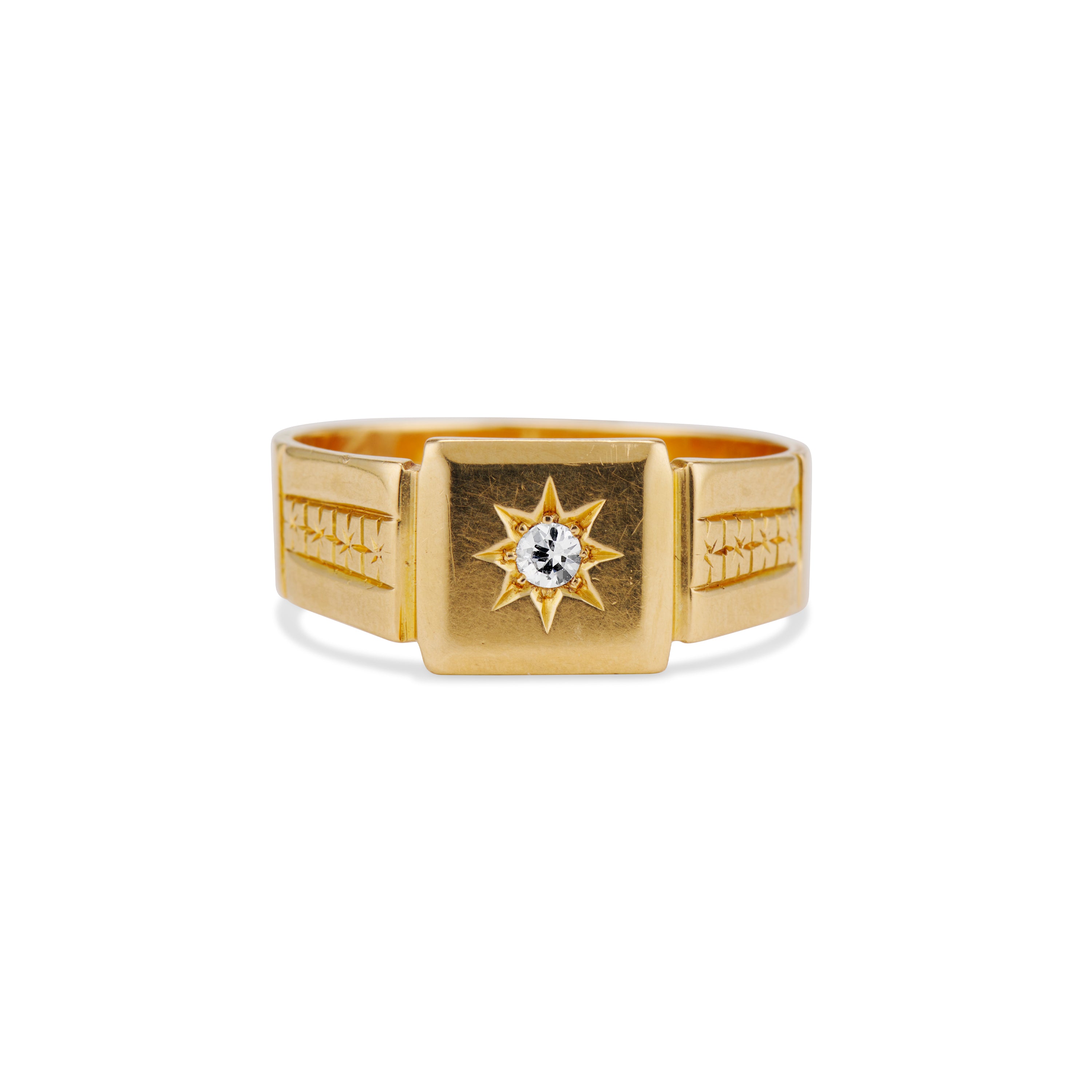 Antique Diamond Star Signet Ring – Ashley Zhang Jewelry