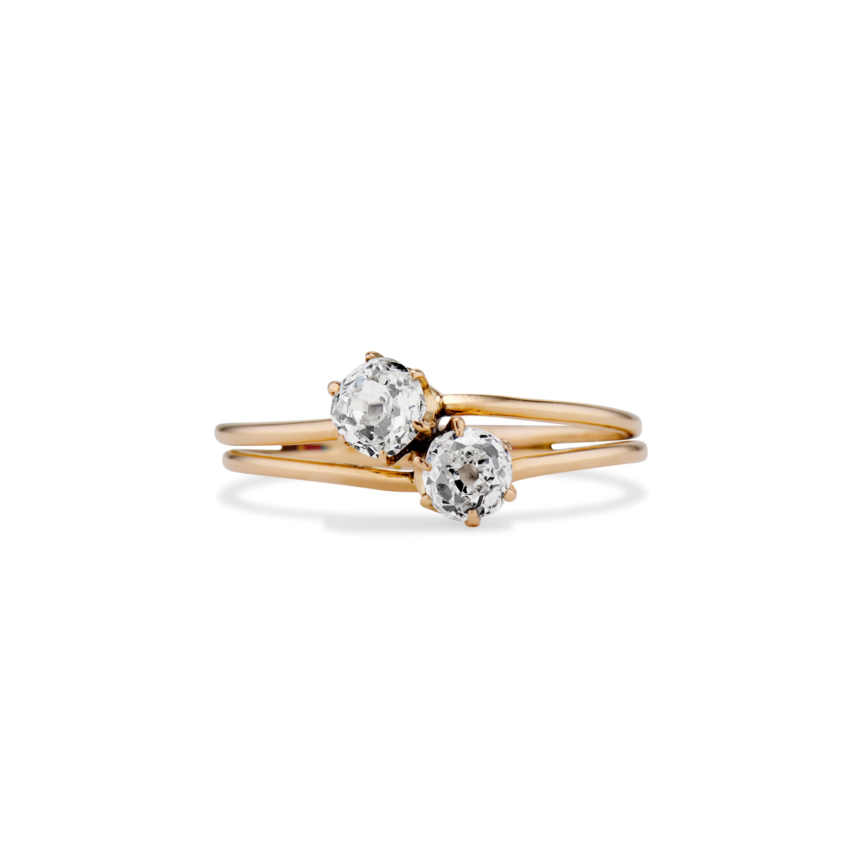 Double Old Mine Cut Diamond Ring – Ashley Zhang Jewelry