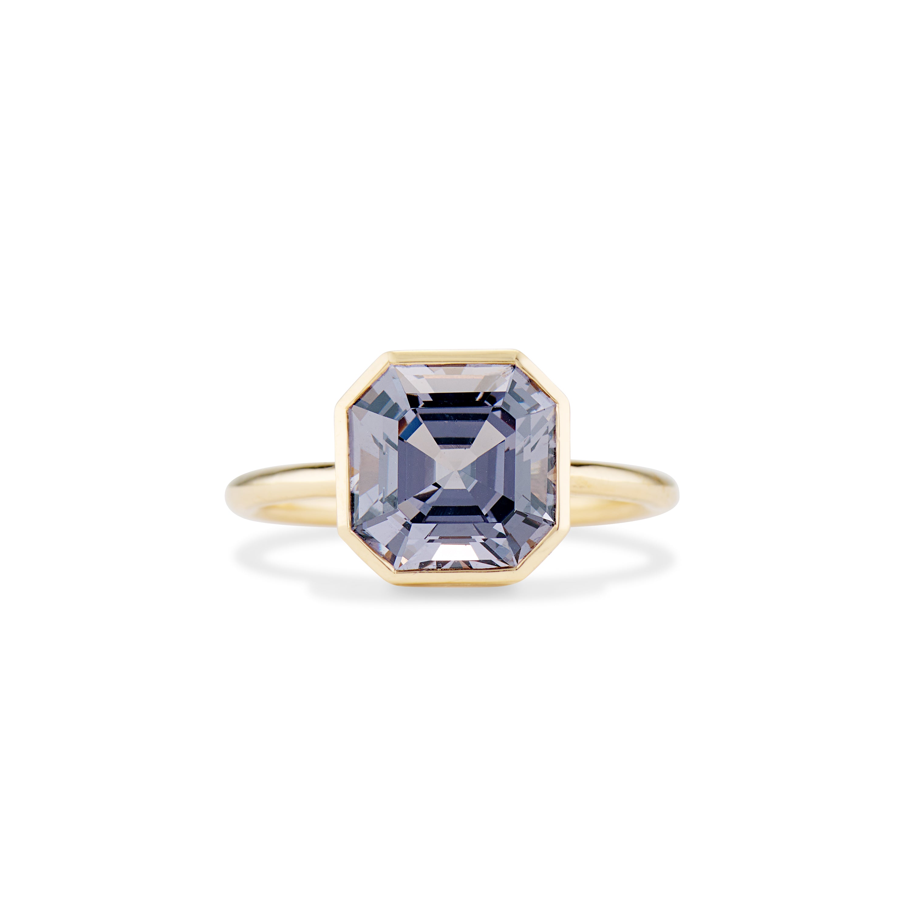 Asscher Cut Spinel Bezel Ring – Ashley Zhang Jewelry
