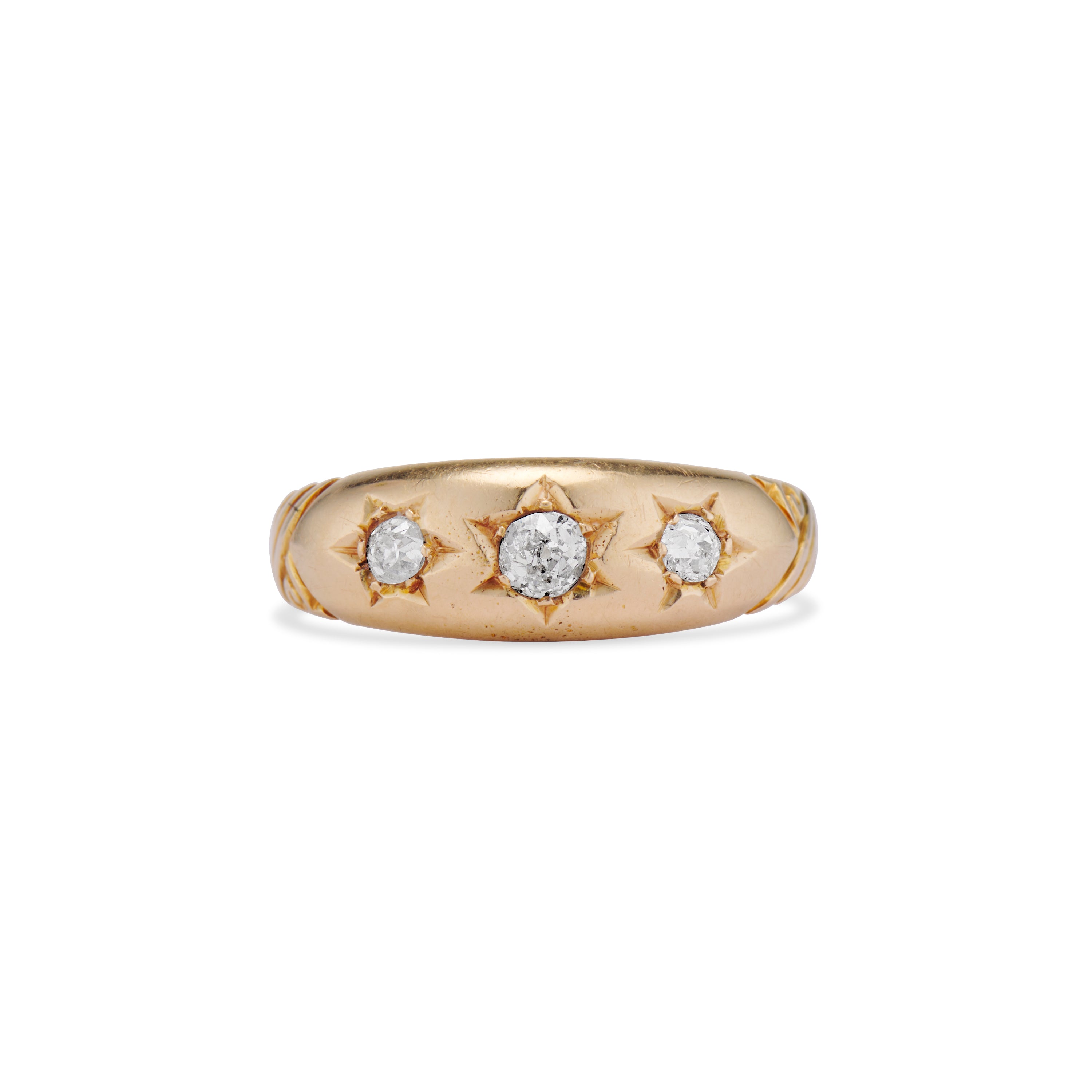 Three Old Mine Cut Diamond Star Gypsy Ring – Ashley Zhang Jewelry