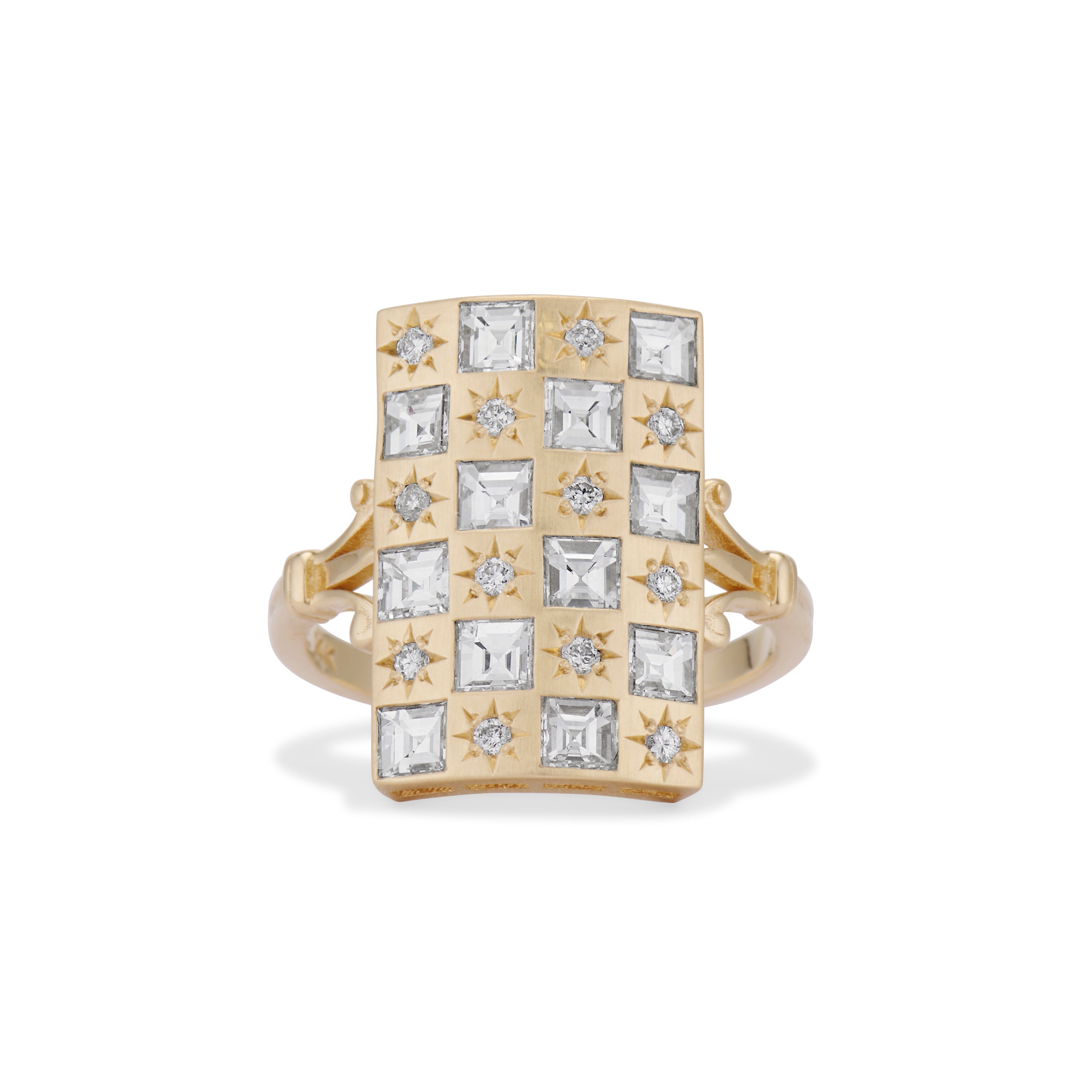 Diamond Carré and Star Chess Ring – Ashley Zhang Jewelry