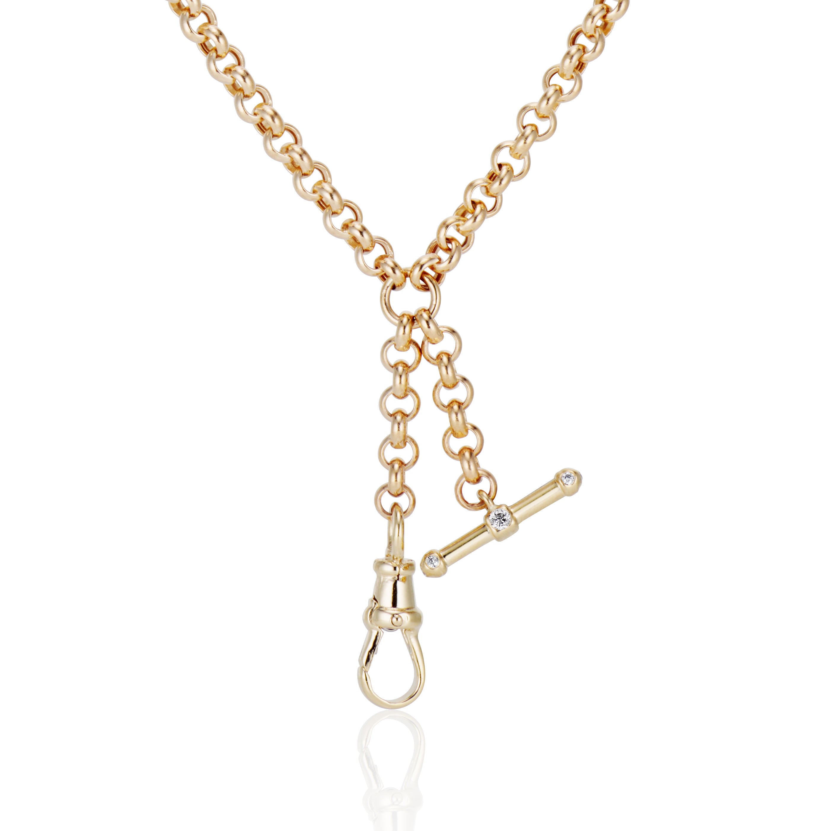Diamond Albert Chain with Dog Clip Clasp – Ashley Zhang Jewelry