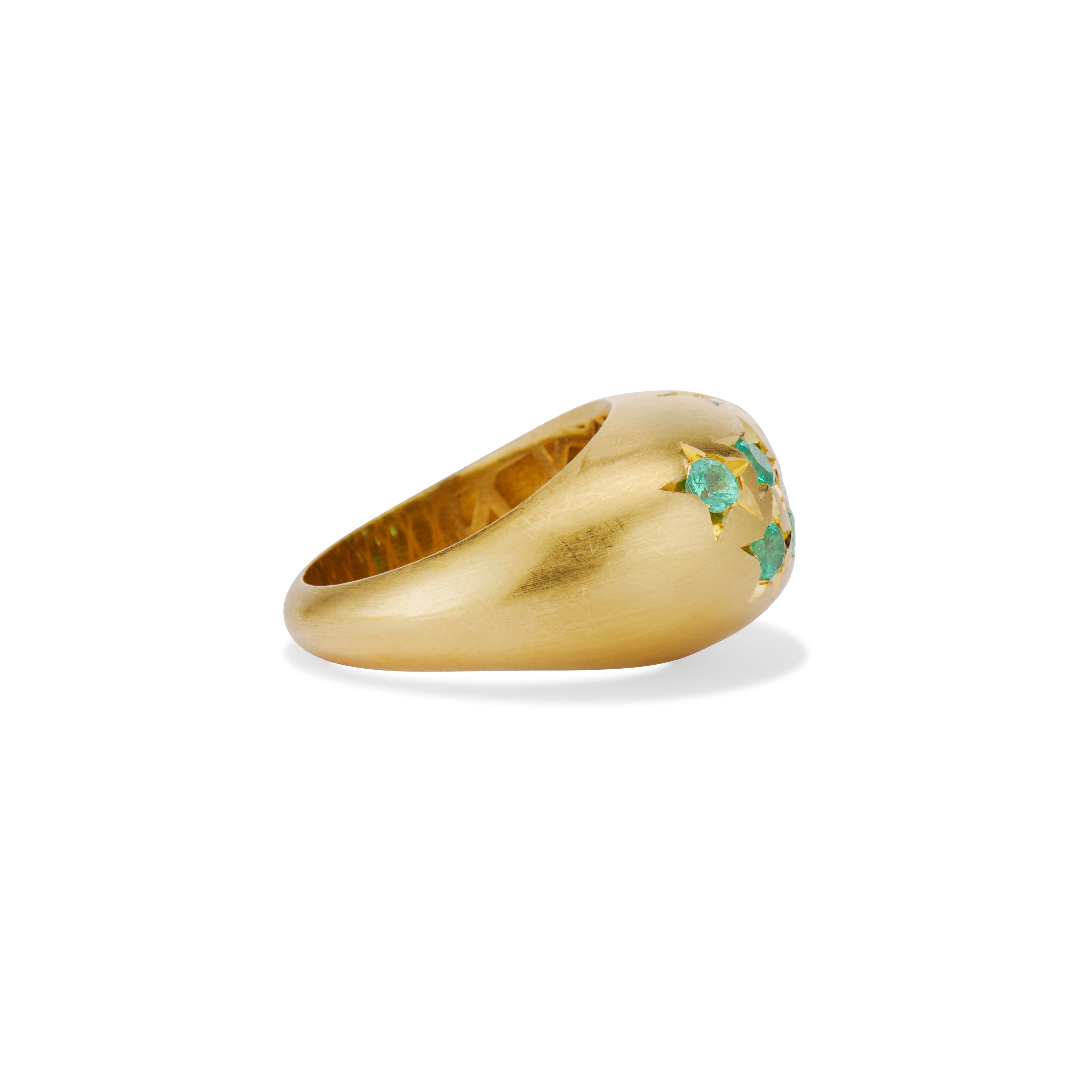Estate Emerald Starburst Bombe Ring – Ashley Zhang Jewelry
