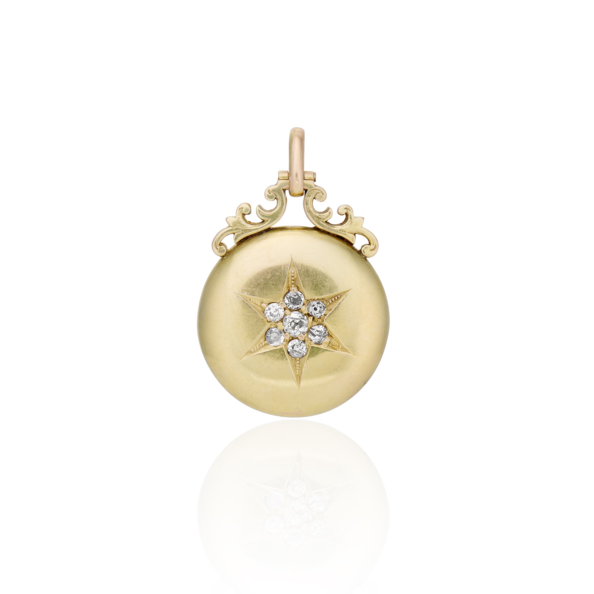 Old Mine Cut Diamond Star Cluster Locket – Ashley Zhang Jewelry