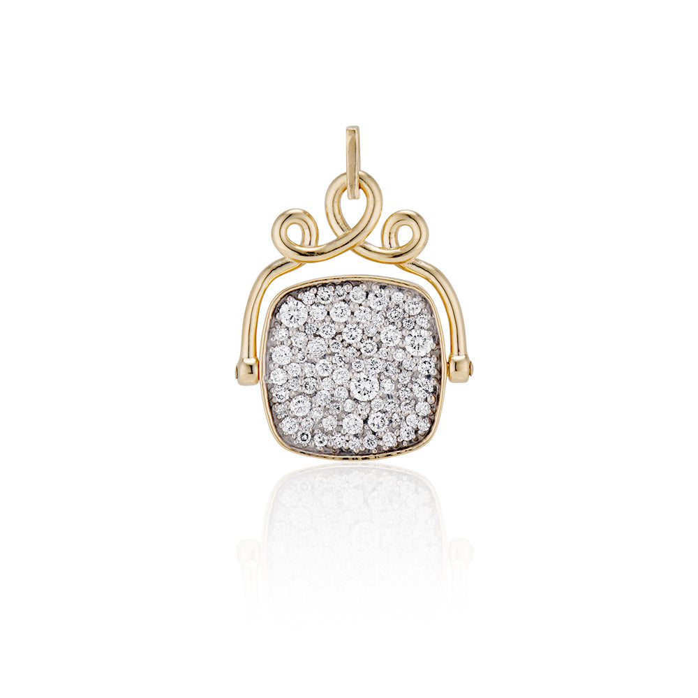 Pavé Diamond Swivel Pendant – Ashley Zhang Jewelry