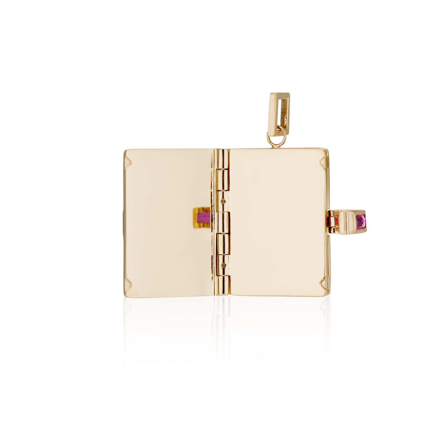 French Cut Ruby Book Locket – Ashley Zhang Jewelry