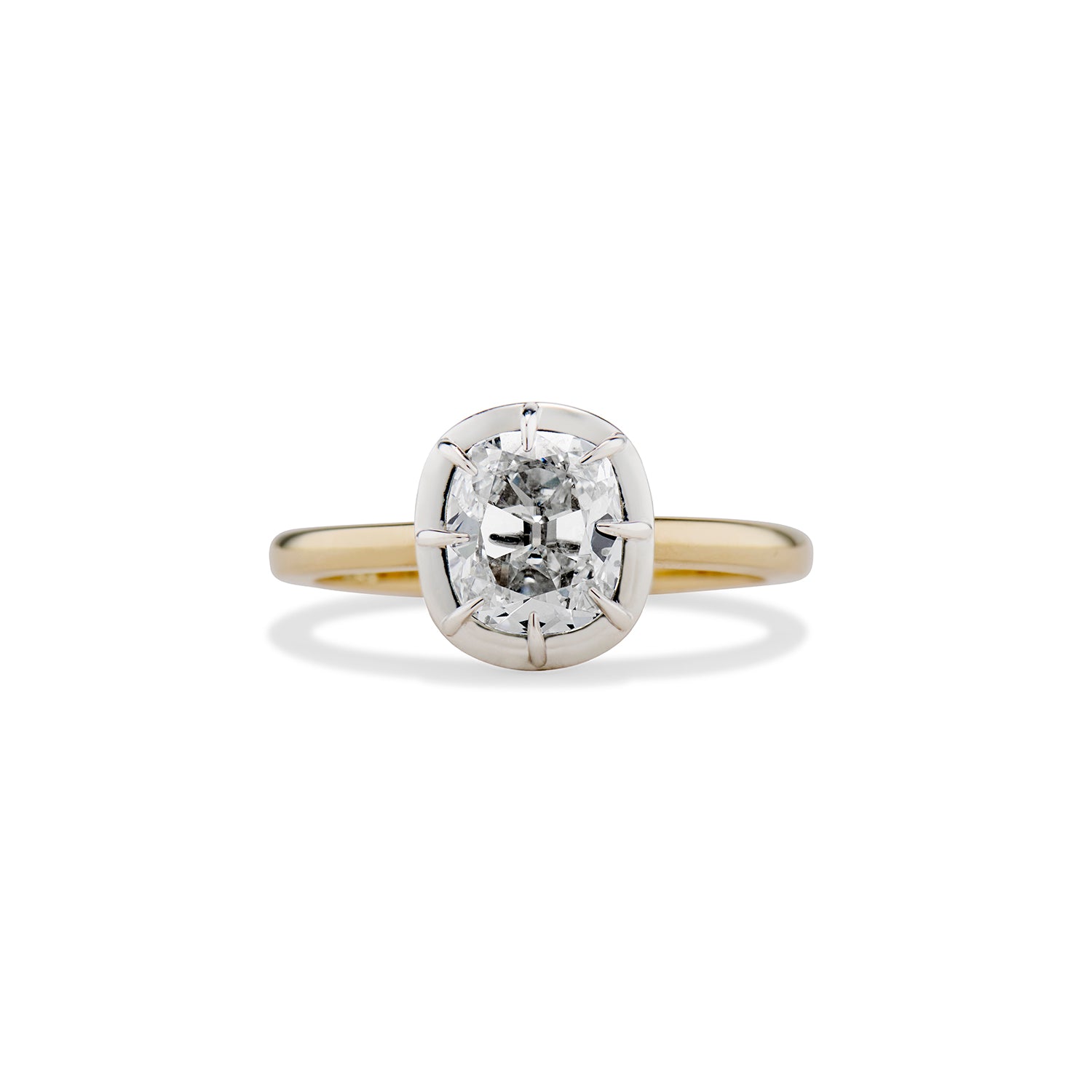 1.20 Carat Collet Cushion Cut Diamond Engagement Ring – Ashley Zhang ...