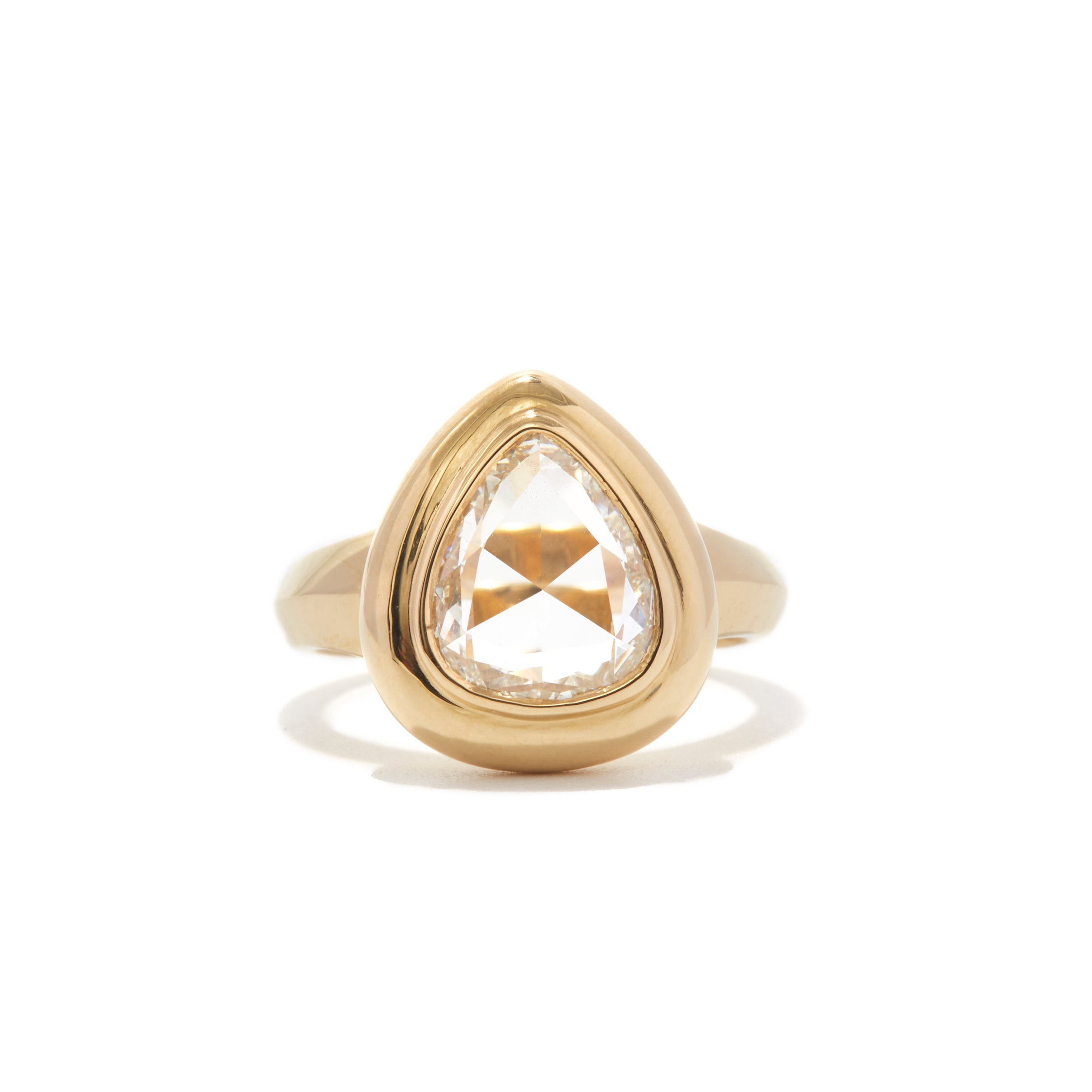 Rose Cut Pear Diamond Ring – Ashley Zhang Jewelry