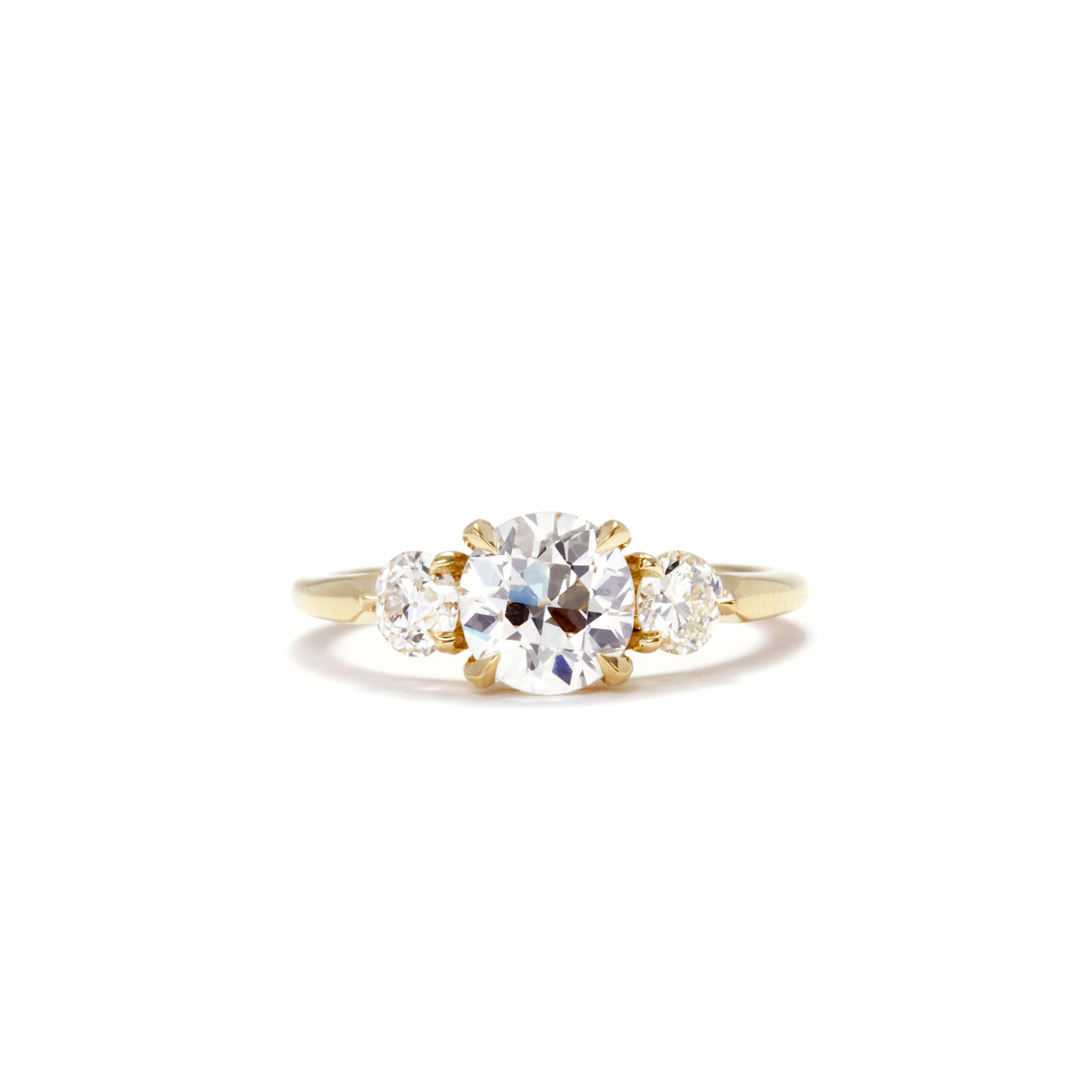 1.21 CARAT EMILIE THREE OLD EUROPEAN CUT DIAMOND RING – Ashley Zhang ...