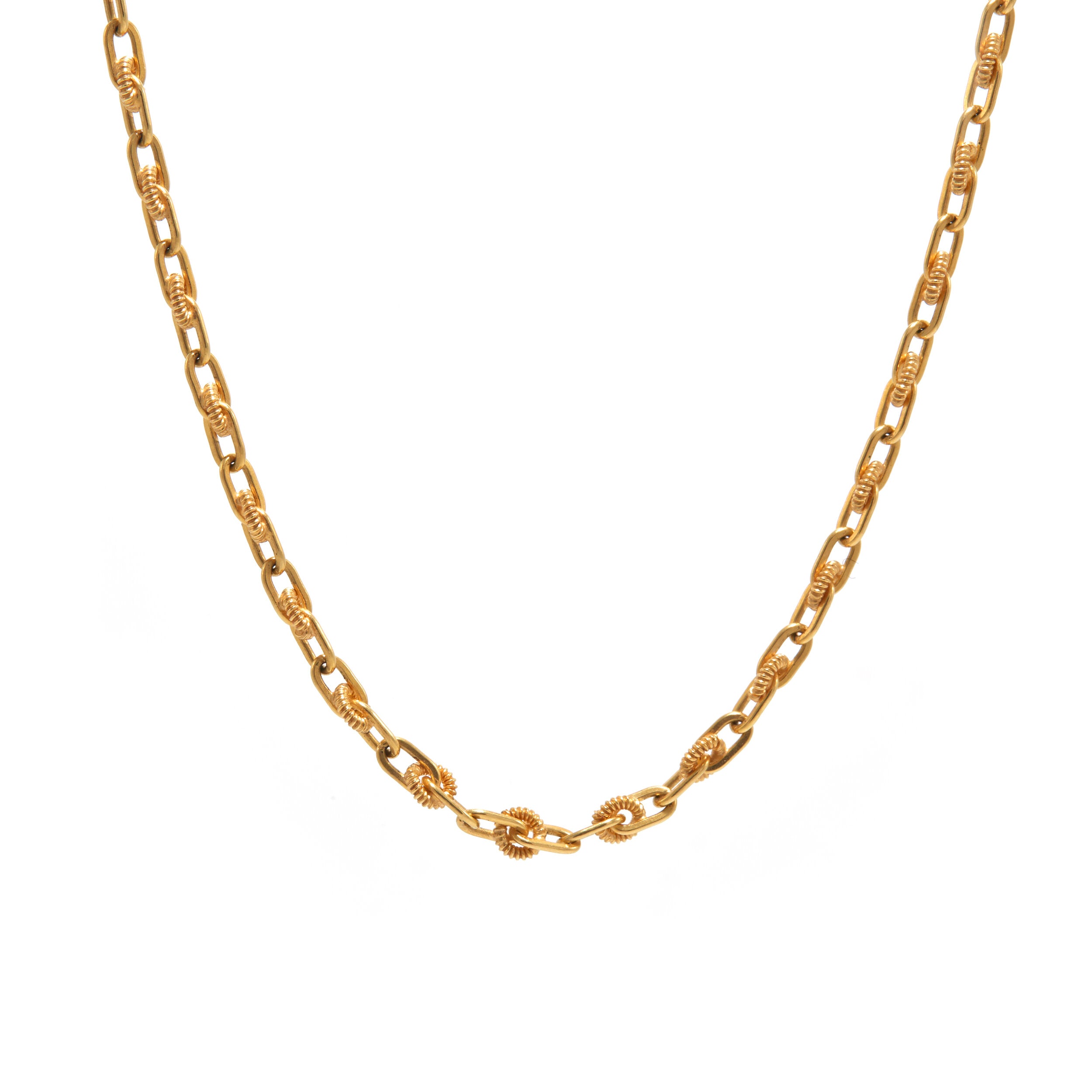 18K Textured Link Long Chain – Ashley Zhang Jewelry