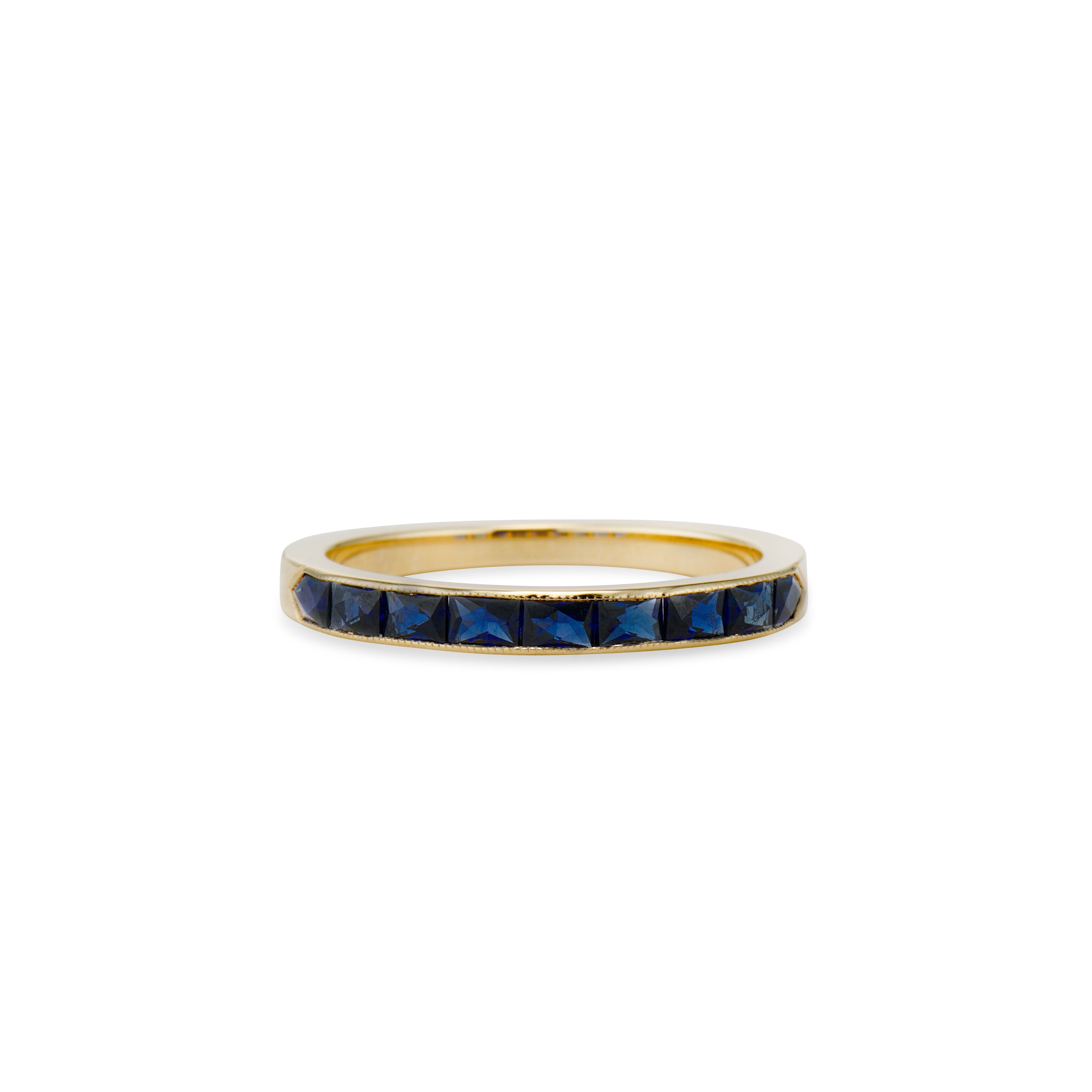 French Cut Sapphire Gem Band – Ashley Zhang Jewelry