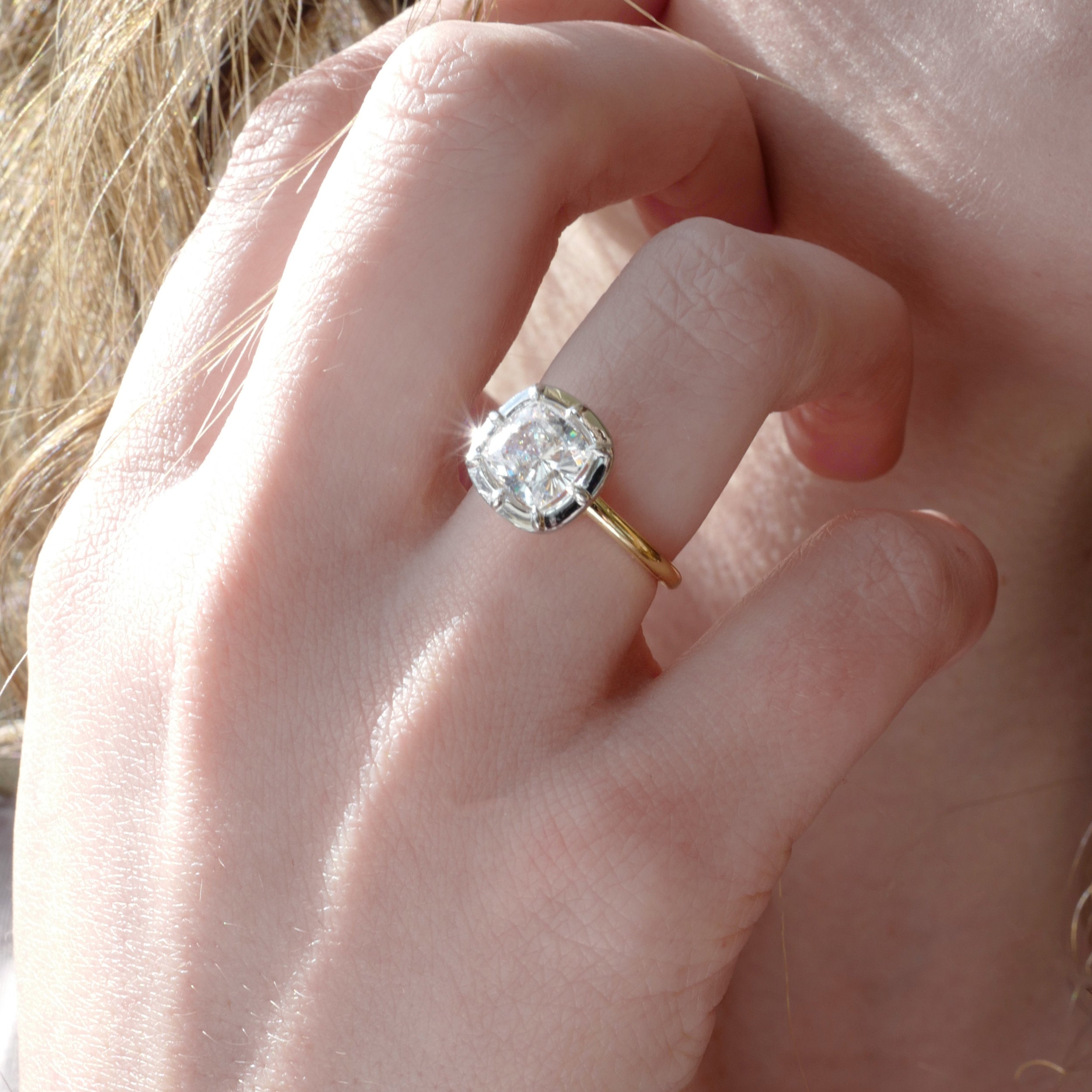 Collet Engagement Ring – Ashley Zhang Jewelry