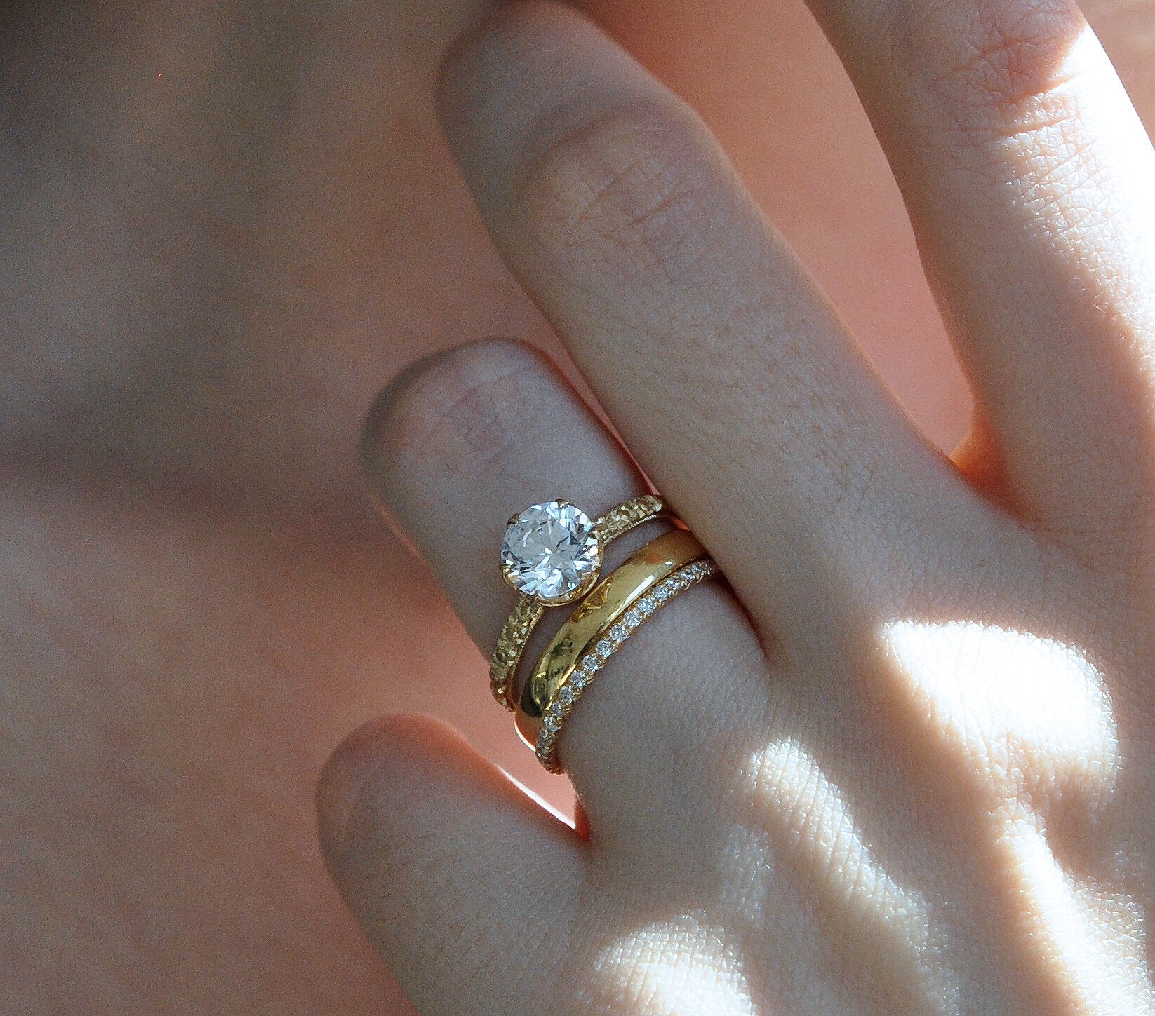 Everly Engraved Engagement Ring – Ashley Zhang Jewelry