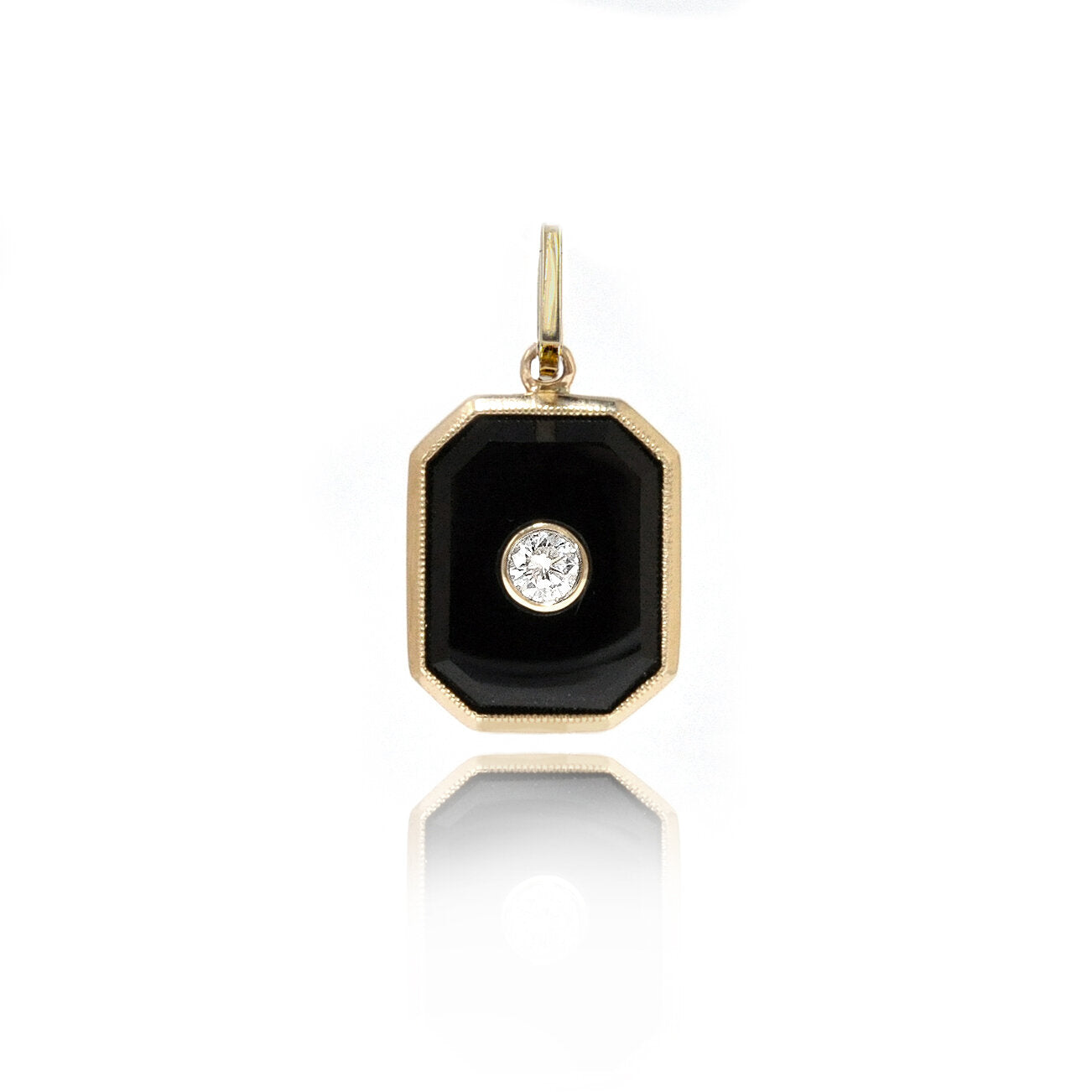 Onyx Diamond Bezel Charm – Ashley Zhang Jewelry