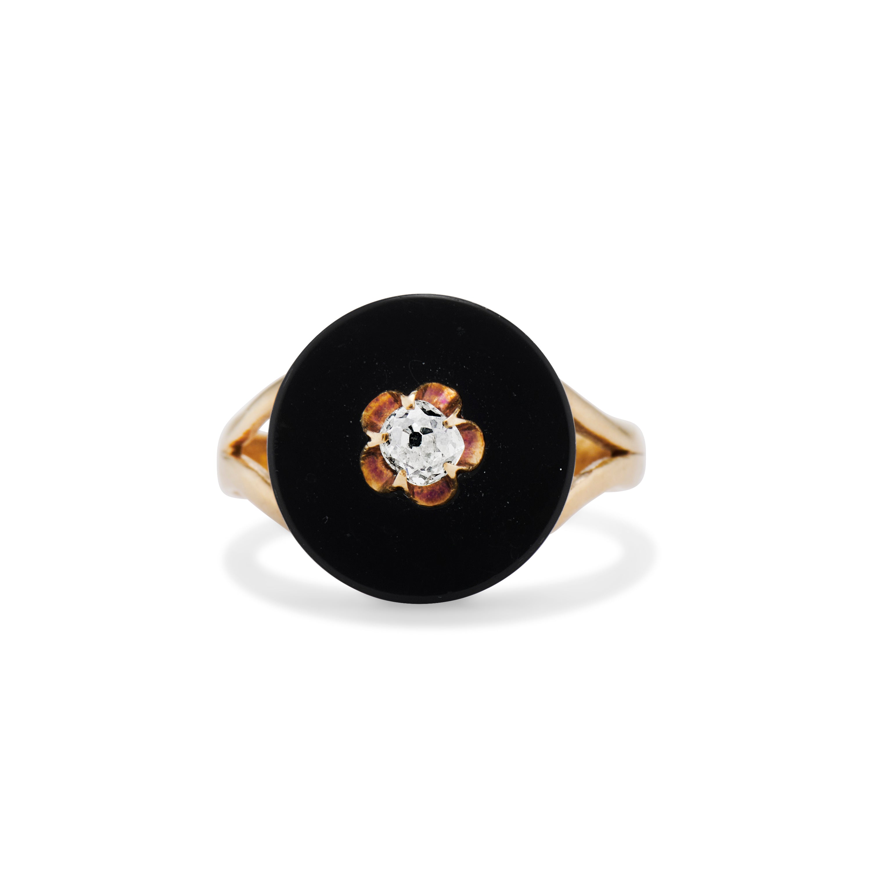 Onyx Diamond Buttercup Ring – Ashley Zhang Jewelry