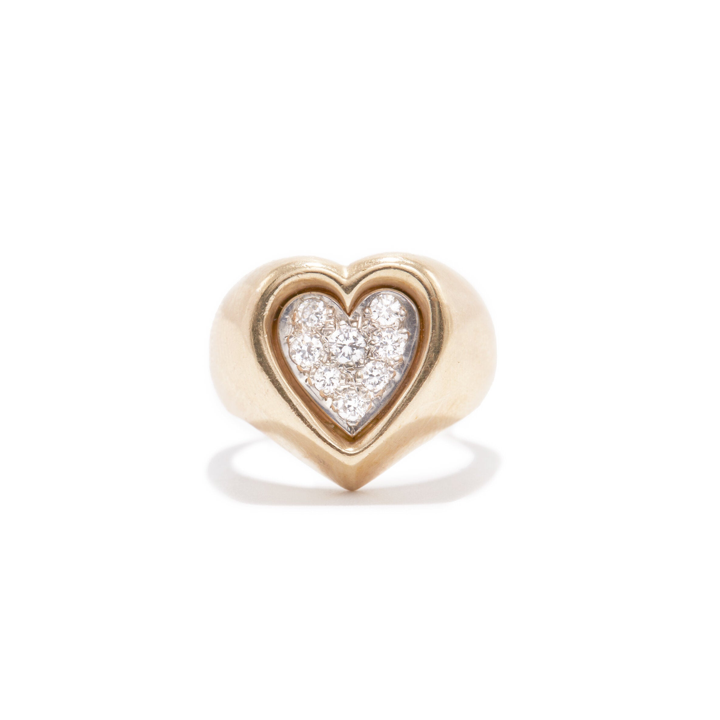 Pavé Diamond Heart Ring – Ashley Zhang Jewelry